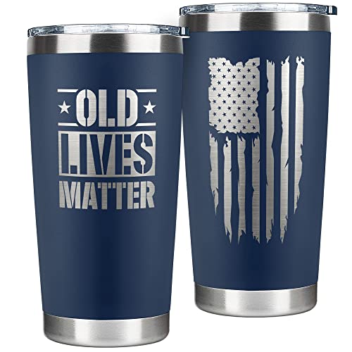 Gifts for Men - Mens Gifts for Grandpa, Him, Dad, Husband - 40th, 50th, 70th, 80th Funny Birthday Gifts for Men - Retirement Gifts for Men - Grandpa Gifts, Dad Gifts - 20 Oz Coffee Tumbler for Men