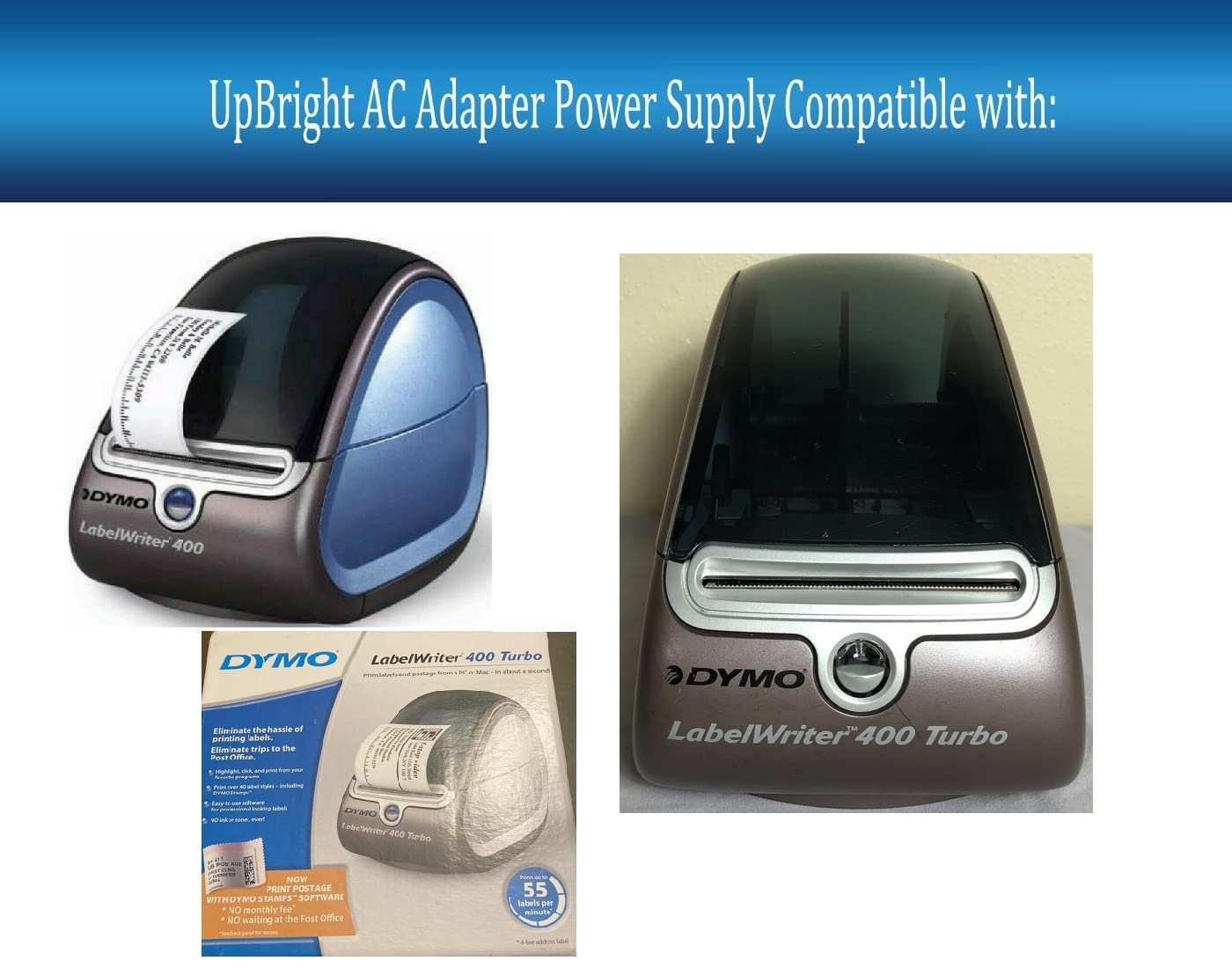 UpBright 24V AC/DC Adapter Compatible with Dymo Labelwriter LW 400 450 Series LW400 LW450 Turbo Pro Twin Duo LW450T 1750283 1752266 Label Writer Printer DSA-42PFC-24 2 240175 24VDC 1.75A Power Supply