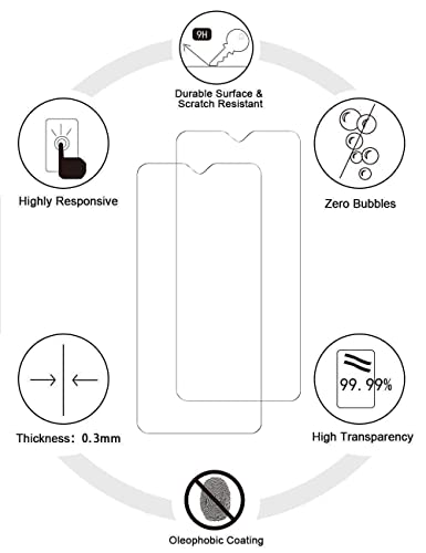 Compatible for TCL 30 XE 5G Kickstand Case with Screen Protector Tempered Glass [2 Pieces], Hybrid Heavy Duty Armor Dual Layer Anti-Scratch Case Cover, Black