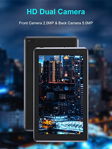 ATOZEE Android 11.0 Tablet, 7 Inch Tablets, Quad-Core 1.5GHz Processor, 32GB Storage, 2GB RAM, Dual Camera,1024 x 600 IPS HD Display Screen,128GB Expand, WiFi, BT, Black 7" Tablet.