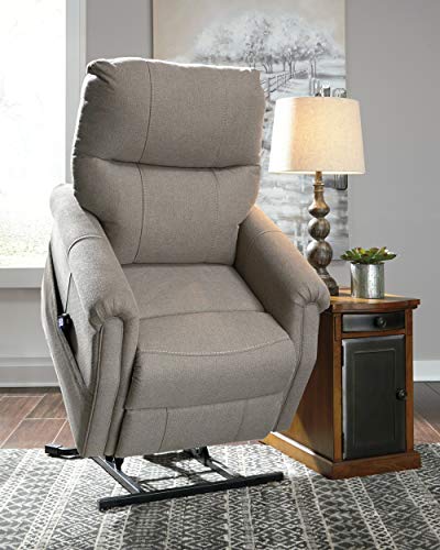 Signature Design by Ashley Markridge Modern Electric Power Lift Recliner for Elderly, Gray