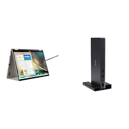 Acer Spin 5 SP514-51N-70LZ Intel Evo Convert, 14" 2560 x 1600 IPS Touch 425nit, Intel i7-1260P, 16GB LPDDR5, 1TB SSD, Wi-Fi 6E, Active Stylus, Win 11 USB Type-C Dock II, 60W PD Charging