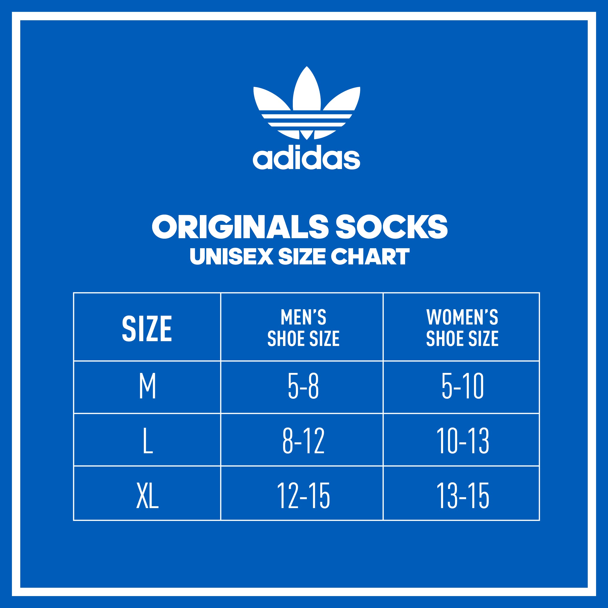 adidas Originals Trefoil Quarter Socks (6-Pair), White/Sky Rush Blue/Light Purple, Large