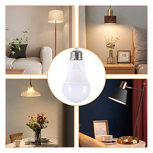 MXhme A19 LED Light Bulbs with Remote Control, 800LM 9W, 60W Equivalent LED Bulbs,Stepless Dimmable 3000K-6000K,E26 Base,CRI 80+,2.4GHz,25000+ Hours Lifespan,Light Bulb for Home Decor,1Bulb&1Remote
