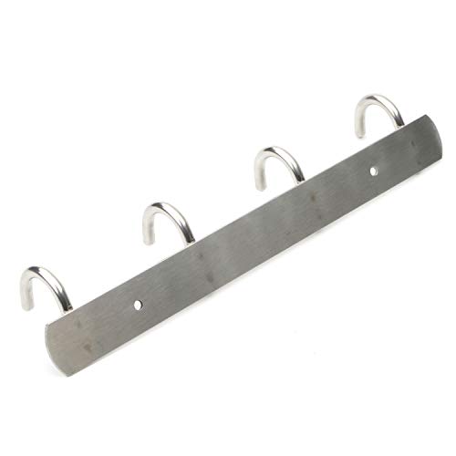 Pxyelec 11 Inch Coat Hooks SUS304 Stainless Steel Wall Mounted Coat Rack Towel Hook with 4 Heavy Duty Hooks,Wall Mount,Brushed Nickel, Pack of 2