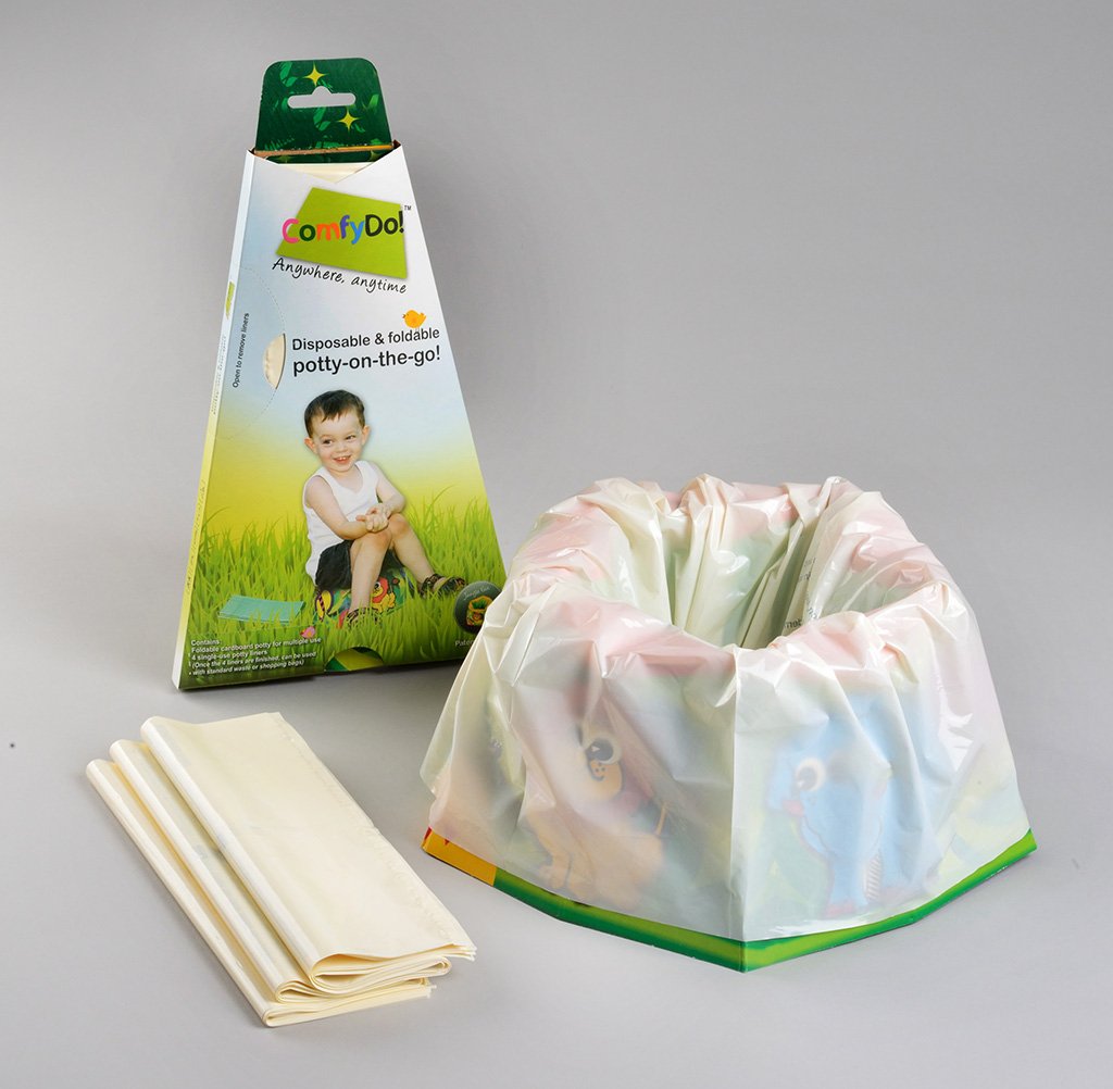 COMFYDO! Travel Potty Foldable and Disposable Children Potty Training (Color)