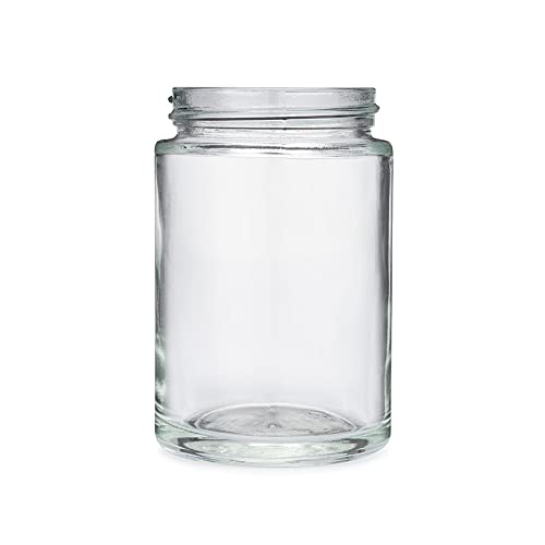 50pc 5 oz Glass Jar with Black Child Resistant Lid for flower packaging, makeup, candy, spice, candles, honey, and medicine