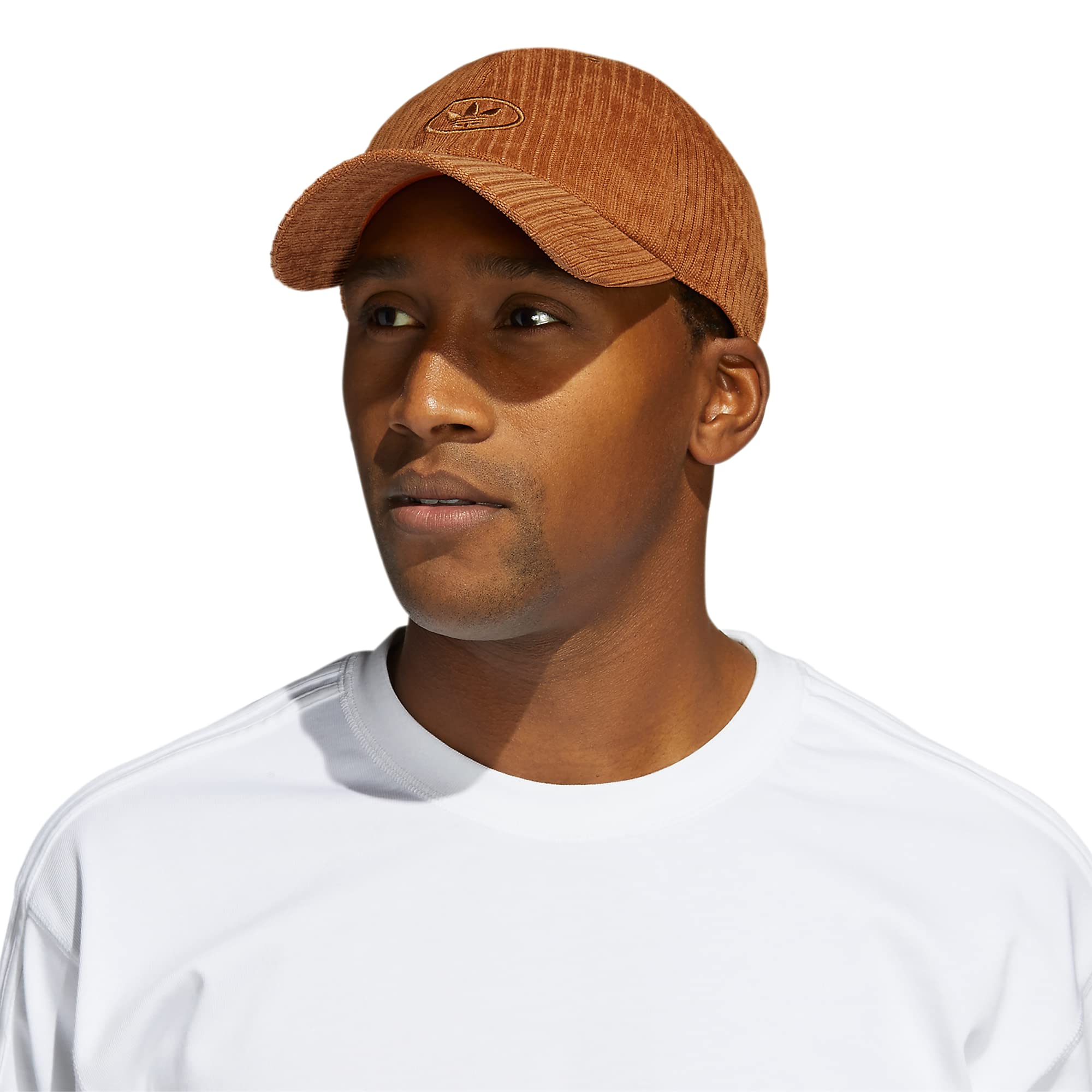 adidas Originals Men's Sport Cord Relaxed Medium Pre-Curve Brim Adjustable Fit Hat, Mesa Brown/Mesa Brown, One Size