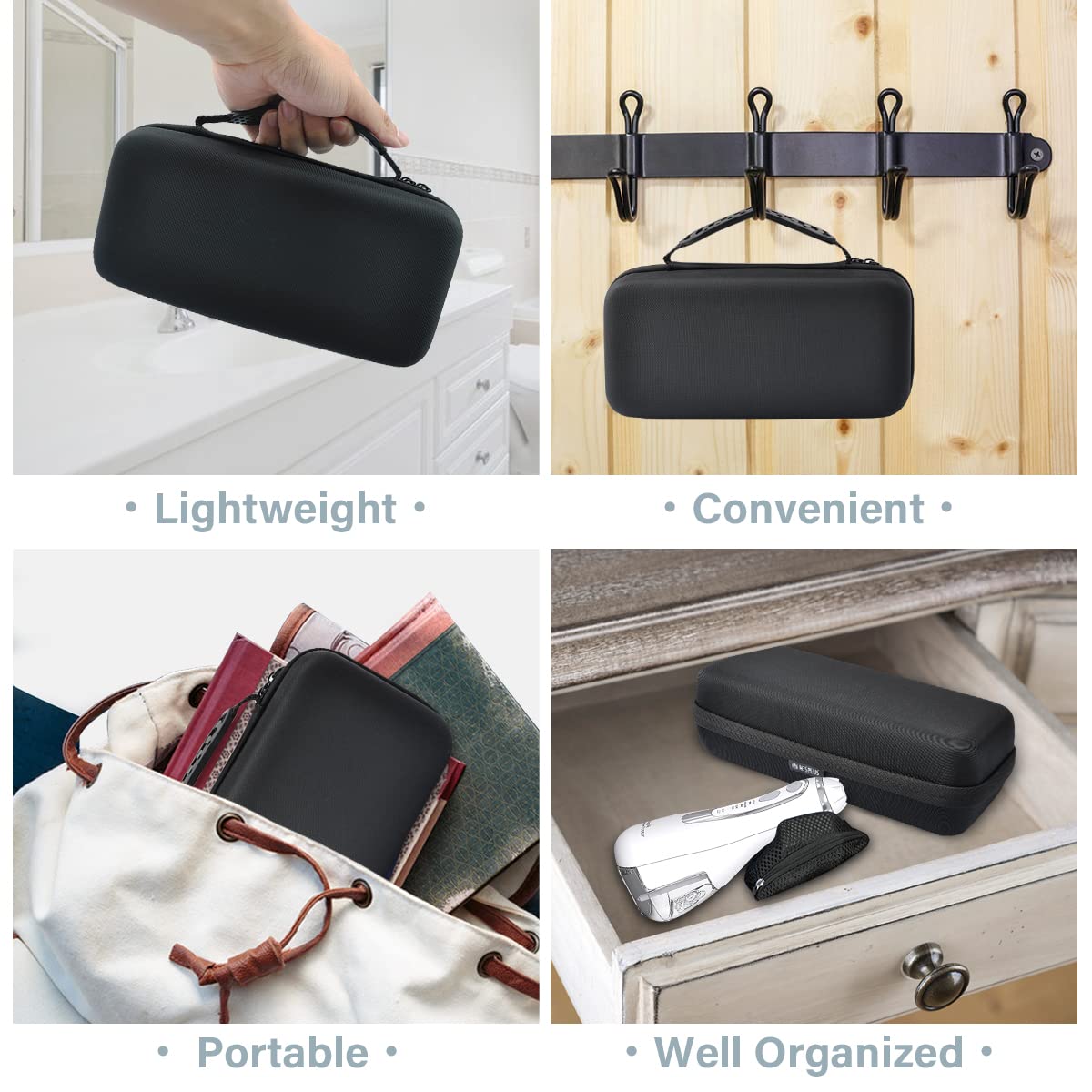 HESPLUS Hard Travel Case for Waterpik Cordless Advanced Water Flosser Professional Water Flosser Nano Sonic Toothbrush WP-560 WP-562 WP-563 WP-567 WP-569 WP-450 WP-440 WP-565W/WP-565C