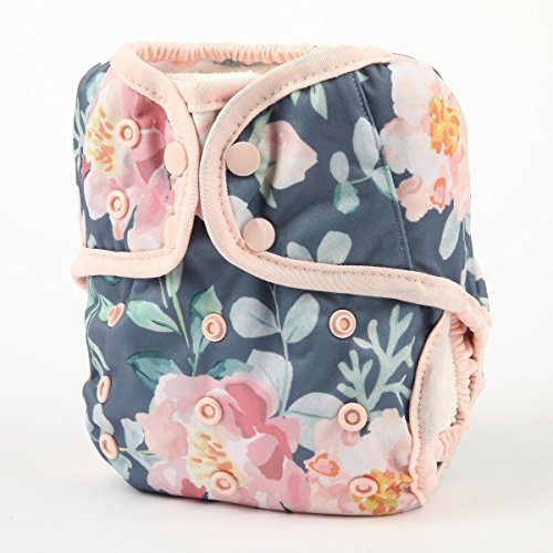 ReUseLife One Size Cloth Diaper Cover Snap with Double Gusset 3 Pack (Rose Pineapple Bloom)
