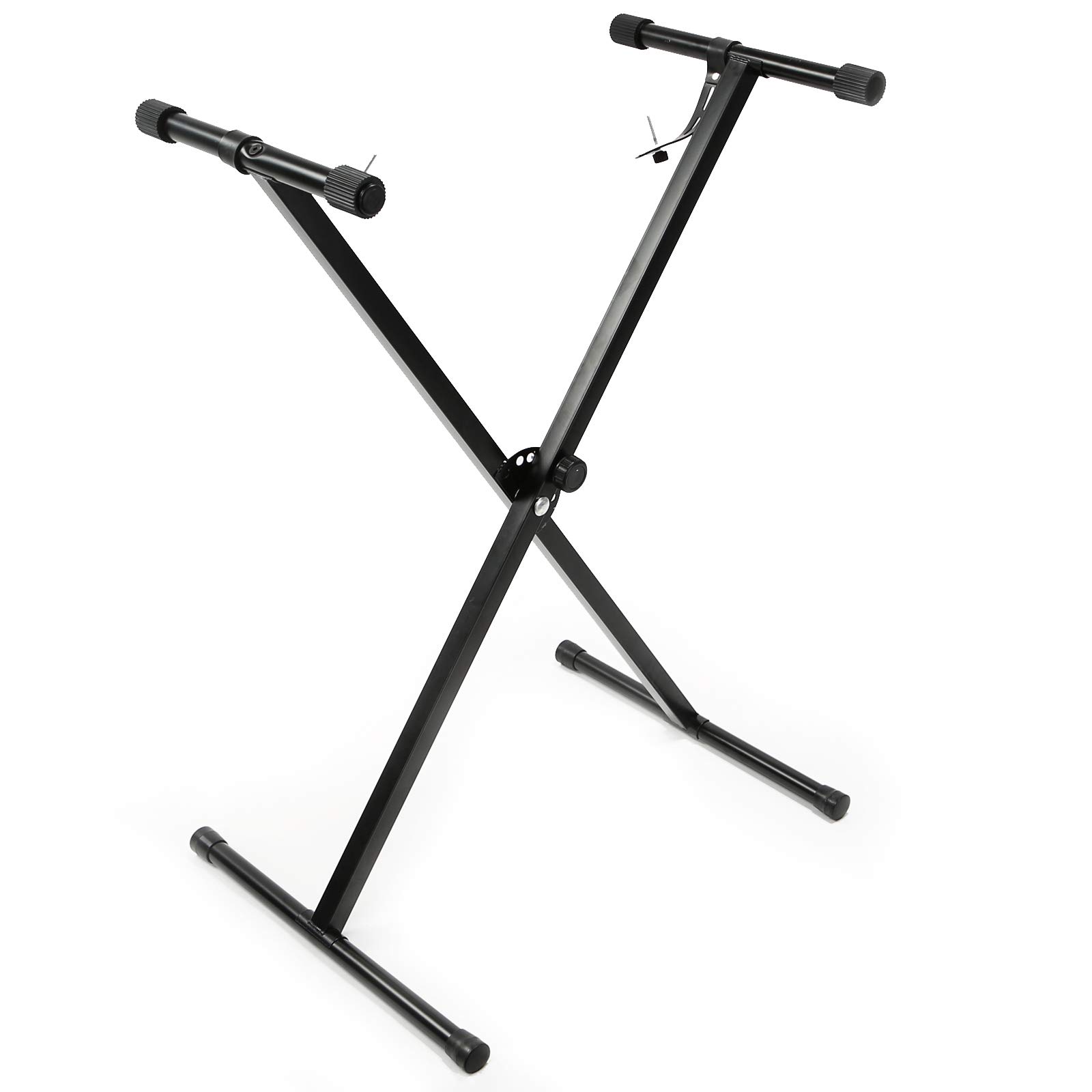 61-Key Electronic Piano Keyboard with 7-Position Adjustable Stand & Microphone - Black