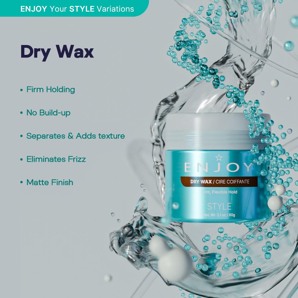 ENJOY Dry Wax (2.1 OZ) β Non-Greasy, Pliable Hair Wax