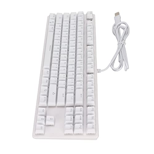 Acogedor Mechanical Keyboard, 87 Keys RGB Backlit Blue Switch Gaming Keyboard with 9 Lighting Modes for Computer Gaming Lovers, Plug and Play