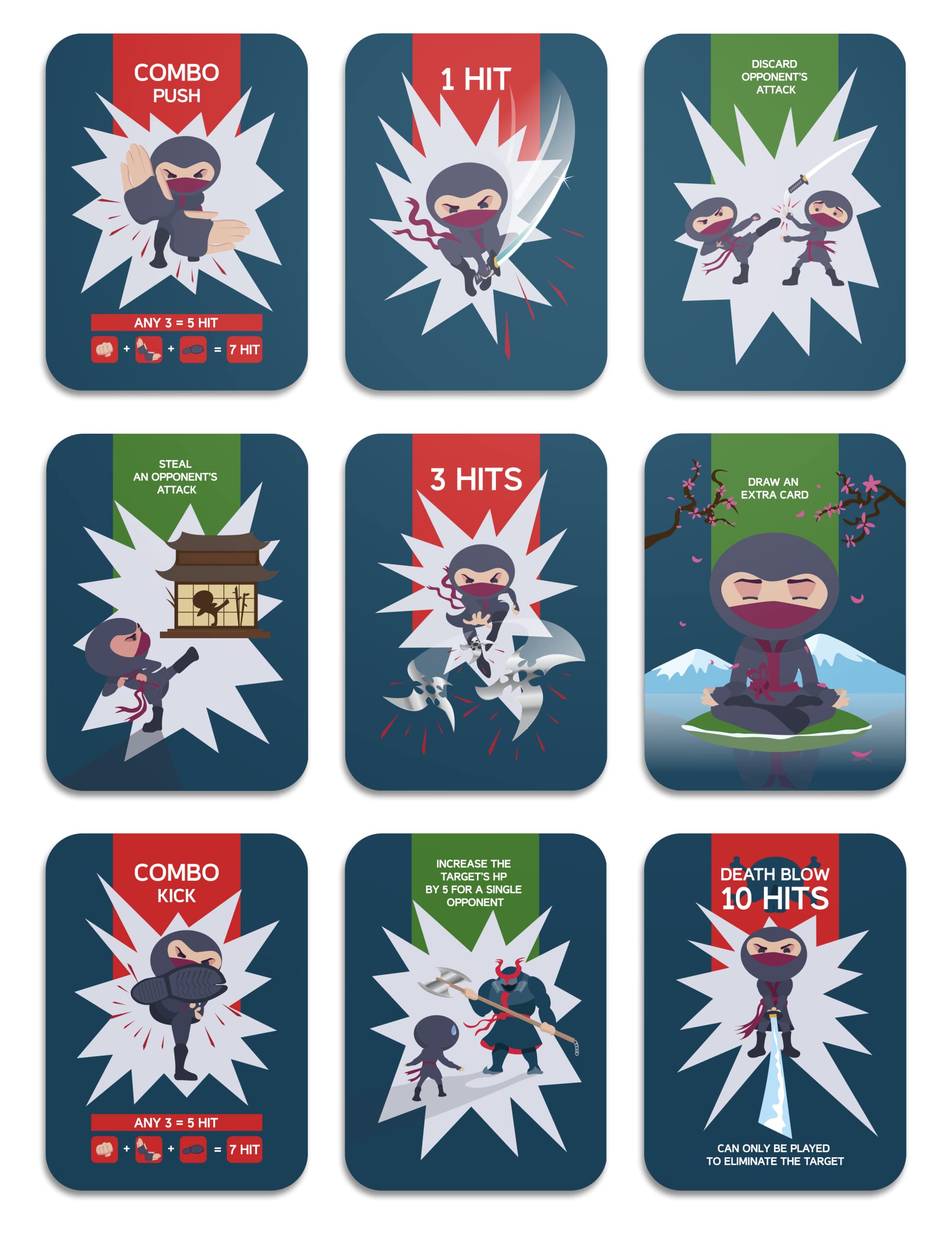 Cutthroat Ninja: Board Game A Strategy Card Game - A Race to The Finish