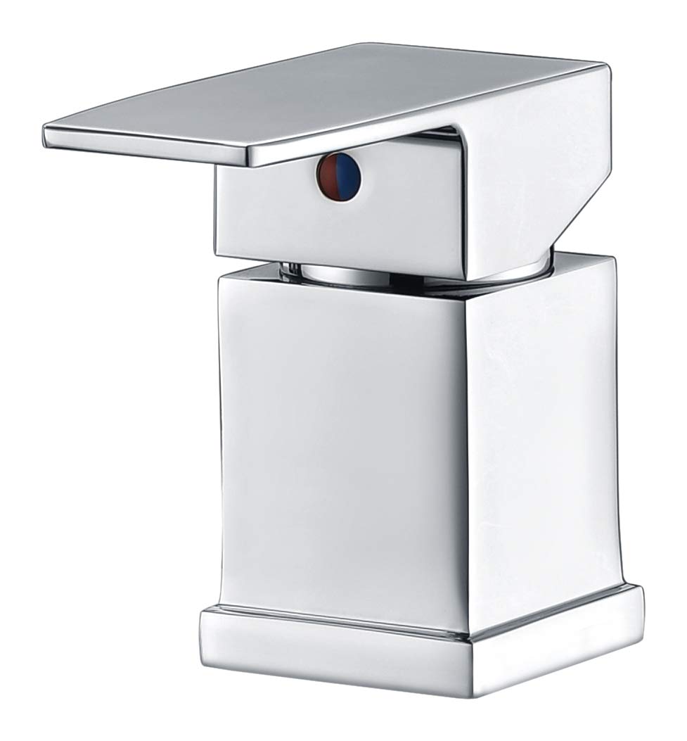 ANZZI Nite Single-Handle Deck Mounted Bathtub Filler Faucet in Polished Chrome | Modern Design Deck Mount Lavatory Tub Faucet with Handheld Sprayer and Valve | FR-AZ473