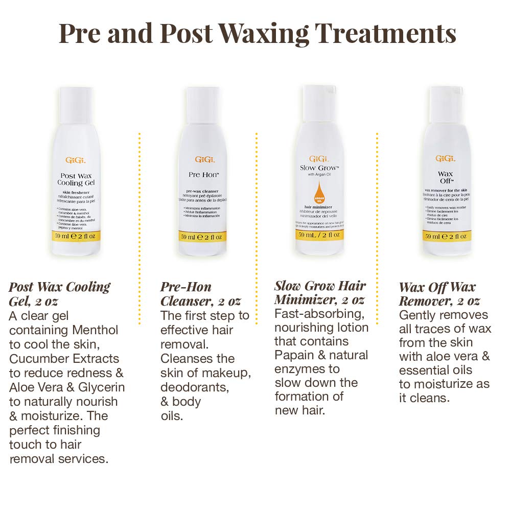 GiGi Hemp Wax Microwave Formula Hair Removal System, Fast, Gentle, and Effective