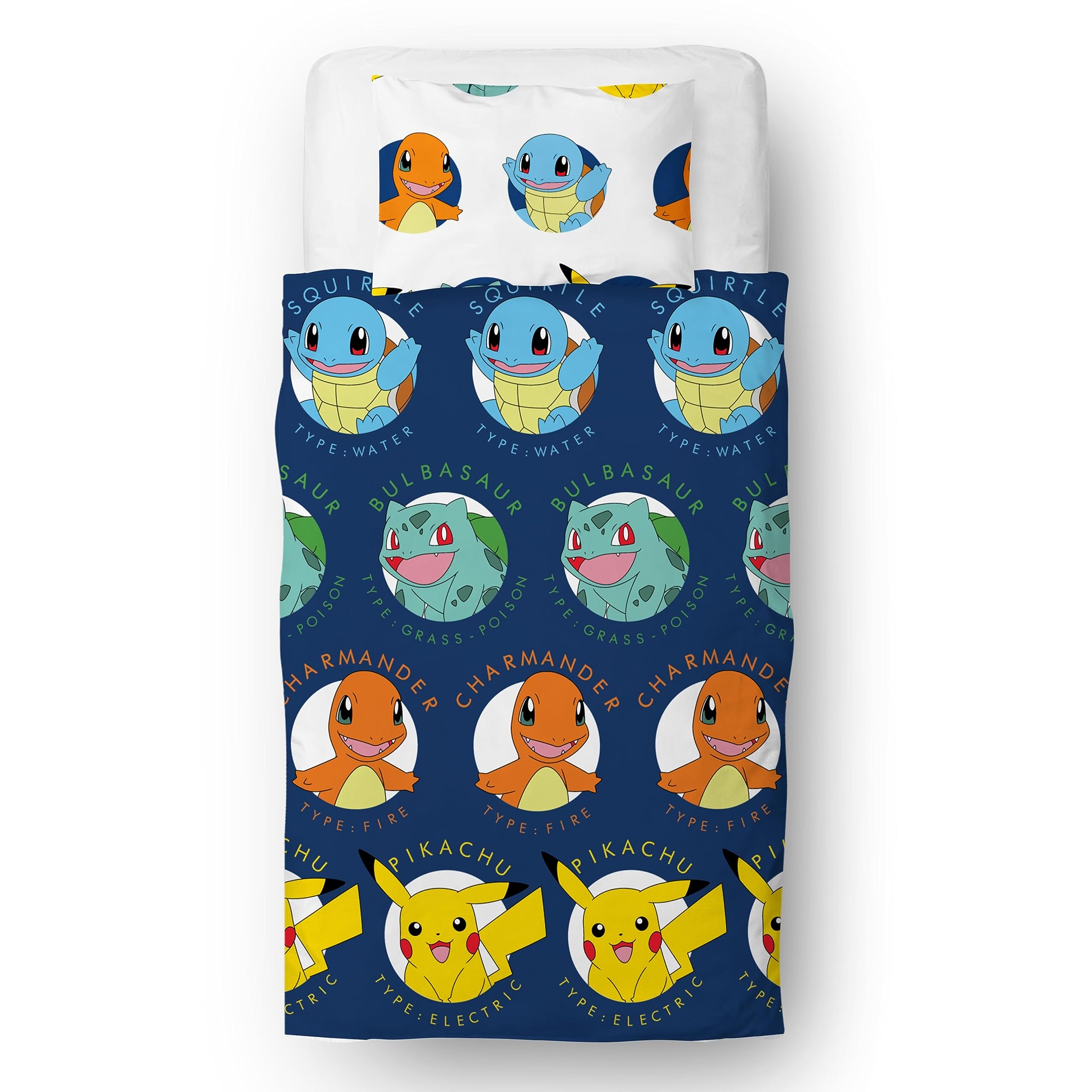 Character World Pokemon Gotta Single Rotary Duvet Cover and Pillowcase Set (PKNOTADS001)
