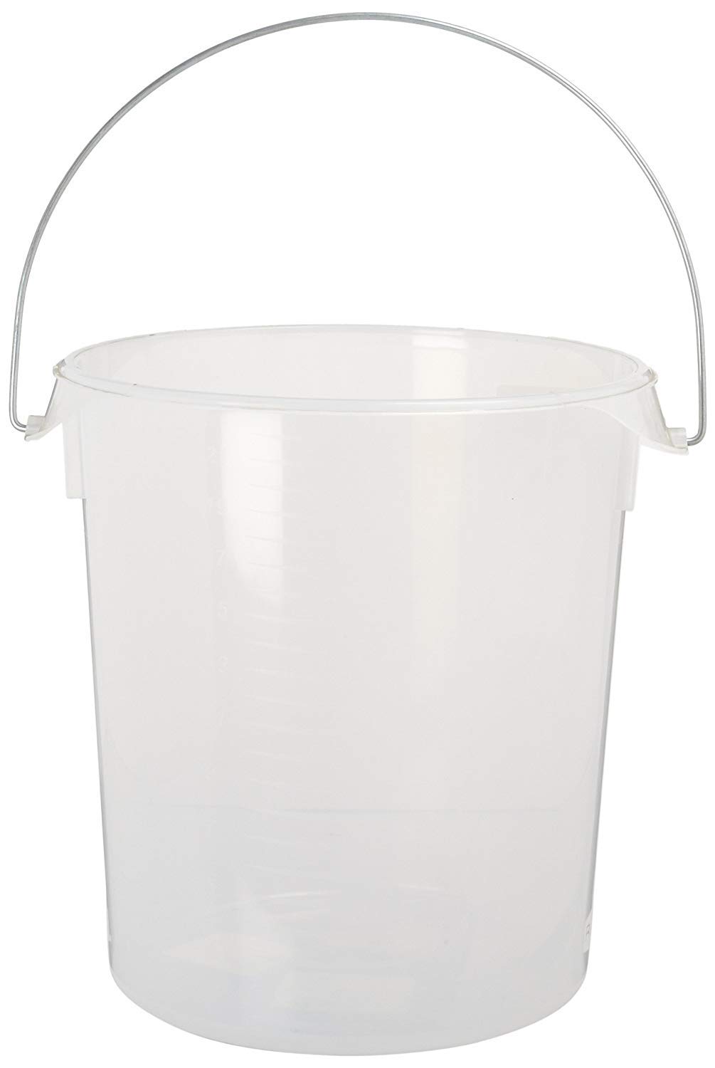 Rubbermaid Commercial Products Plastic Round Food Storage Container with Bail Handle for Kitchen/Food Prep/Storing, 22 Quart, Clear, Container Only (FG572924CLR)