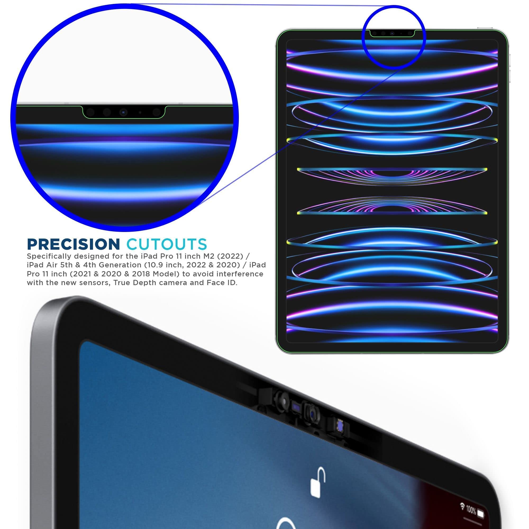 Tech Armor Anti-Glare/Anti-Fingerprint Plastic Film Screen Protector (Not Glass) Designed for Apple iPad Pro 11-Inch 2020 and 2018 [Pack of 2]
