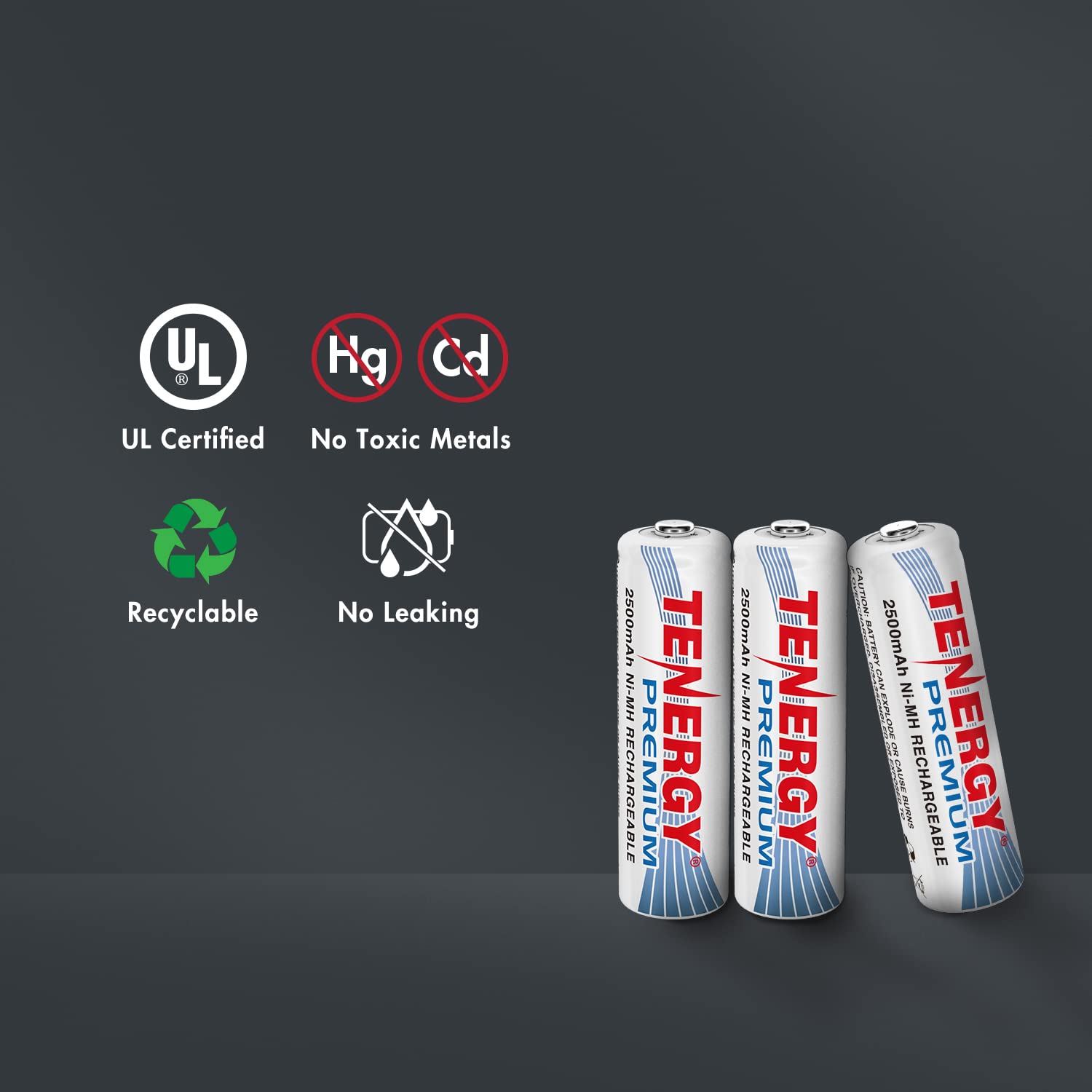 Tenergy Premium High Capacity NiMH Rechargeable Battery Combo, Includes 12xAA 8xAAA 4x9V Rechargeable Batteries, 24 Pack