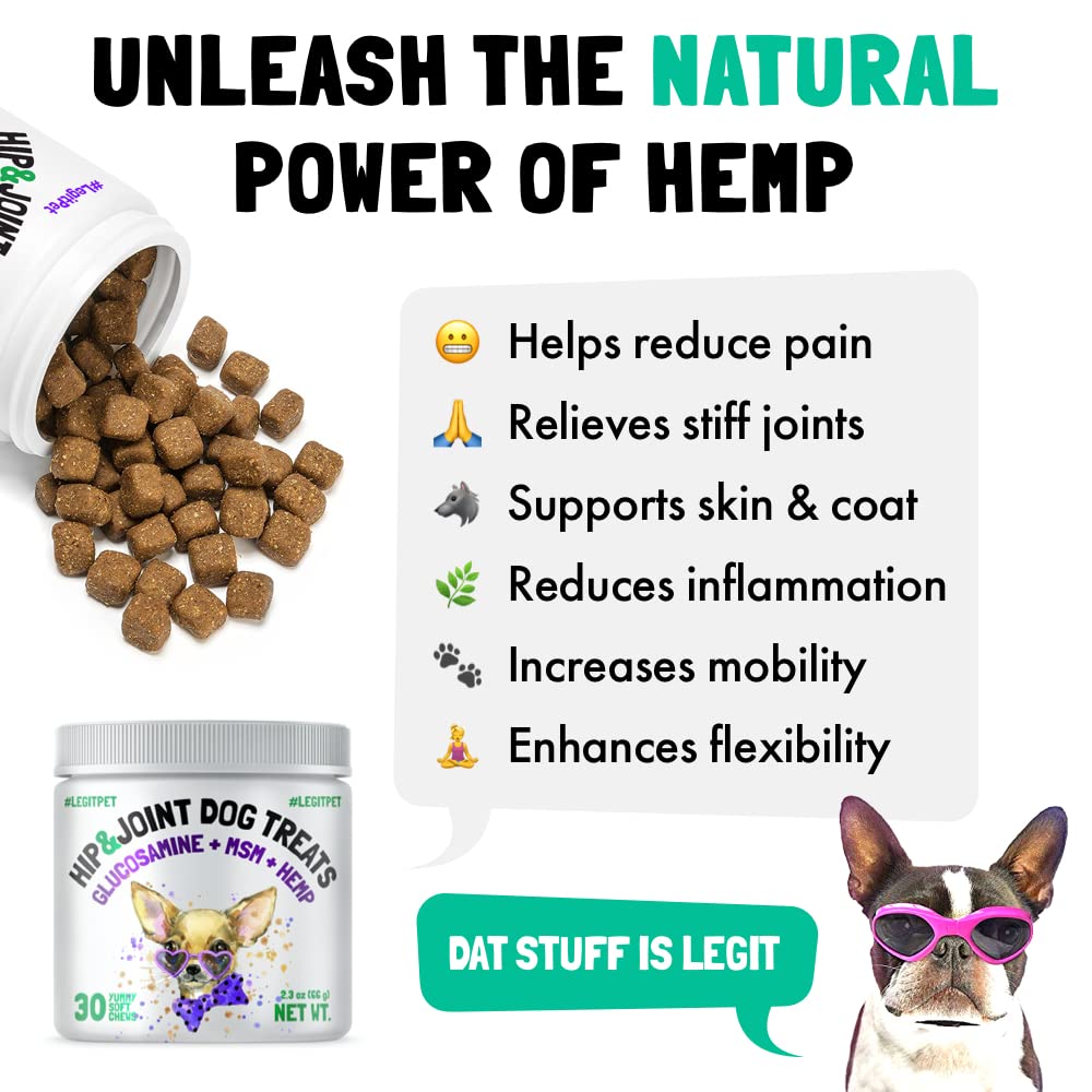 LEGITPET Dog Vitamins & Hip & Joint Supplement & Allergy Relief Chews & Calming Treats Bundle