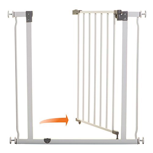 Dreambaby Liberty Walk Thru Auto Close Baby Safety Gate Set - with 3.5inch Extension Panel - Fits 29.5-36.5inch Openings - Pressure Mounted Security Gates - Model L776 - White