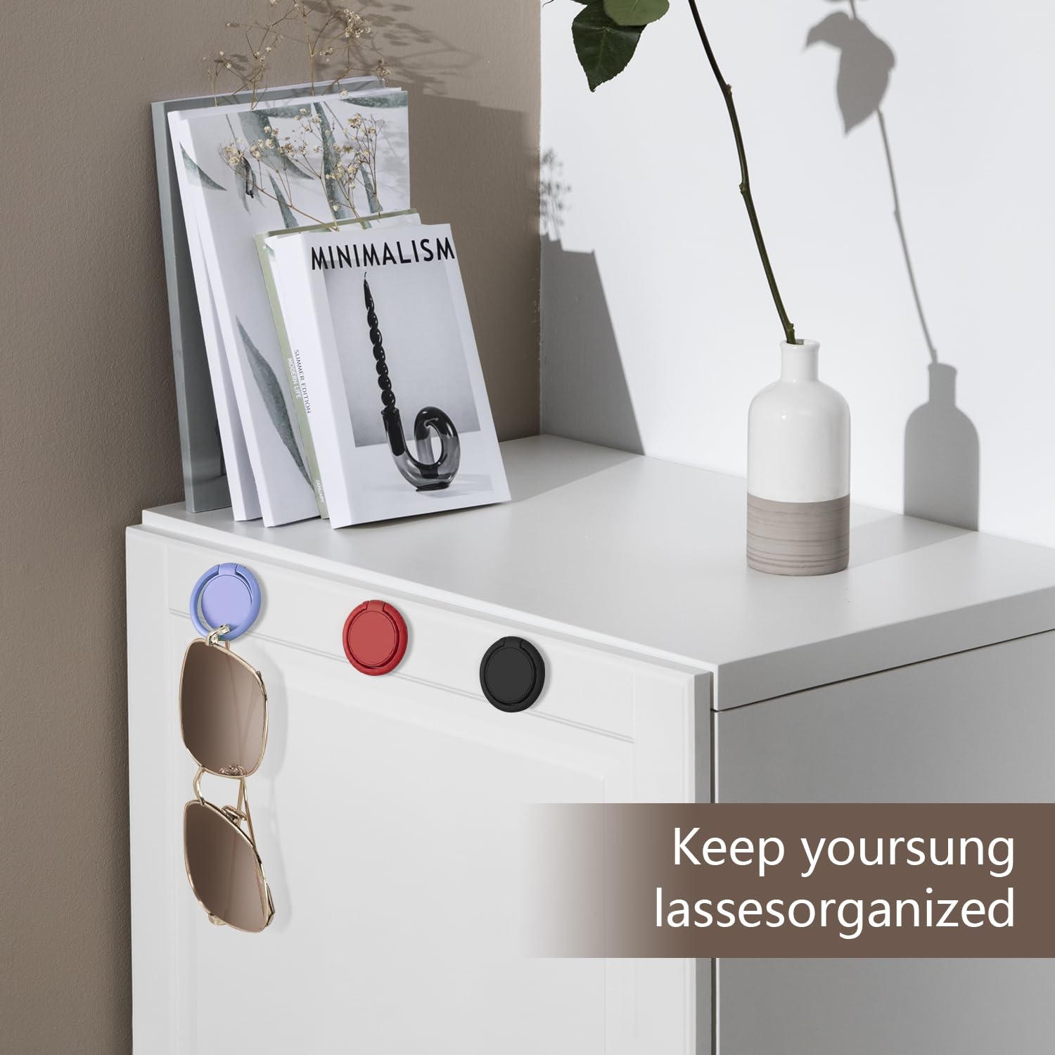 Sunglasses Organizer Wall Mounted Presbyopic Glasses Holder 6 Pack Portable Hanging Eyeglass Holder Sunglasses Storage Organizer