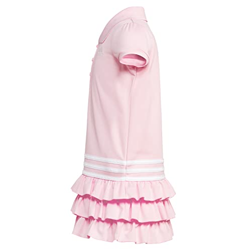 adidas Baby Girls Short Sleeve Active Polo Ruffle Dress, Clear Pink, 18M