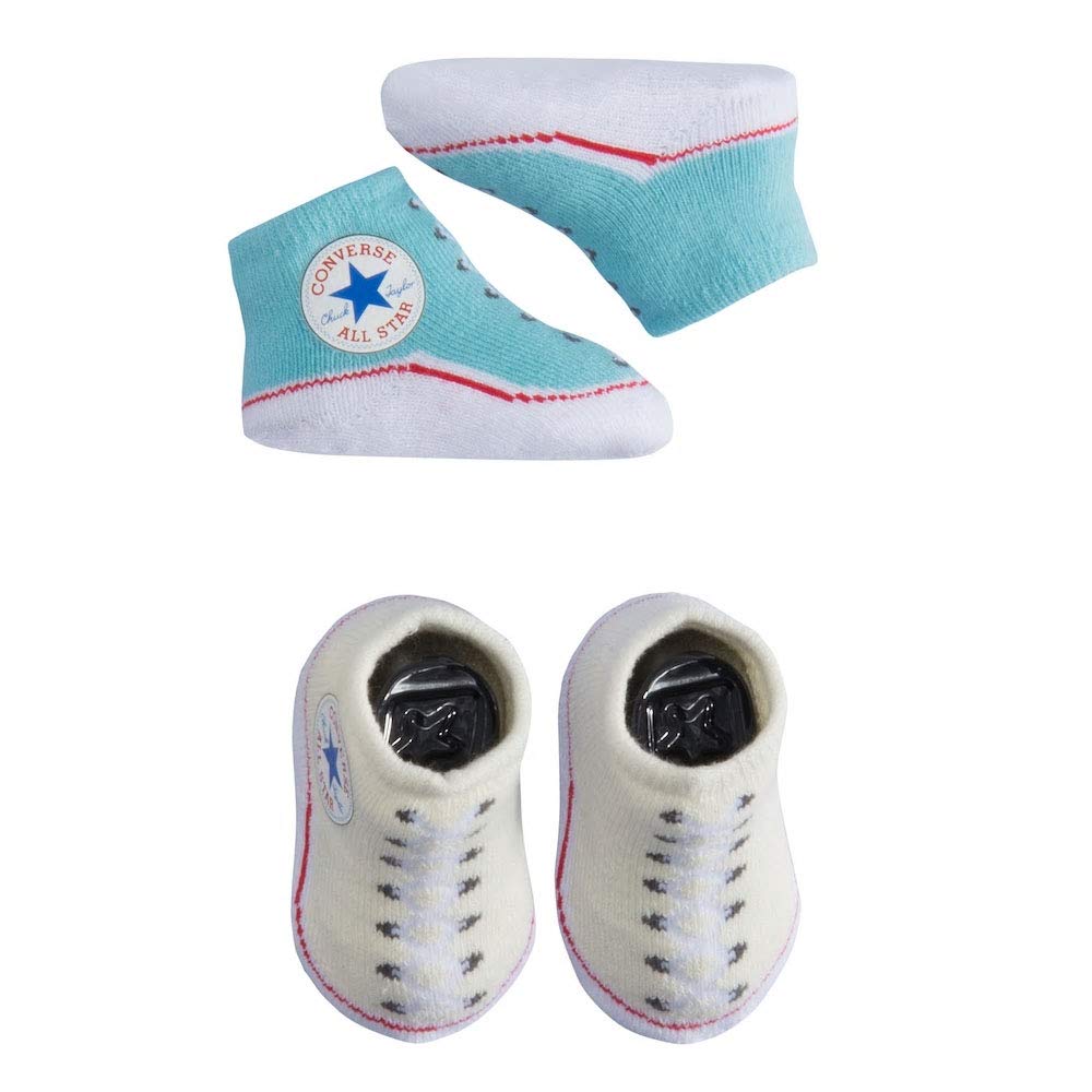Converse Infant Booties Socks (Bleached Aqua (U5L), 0-6 Months)