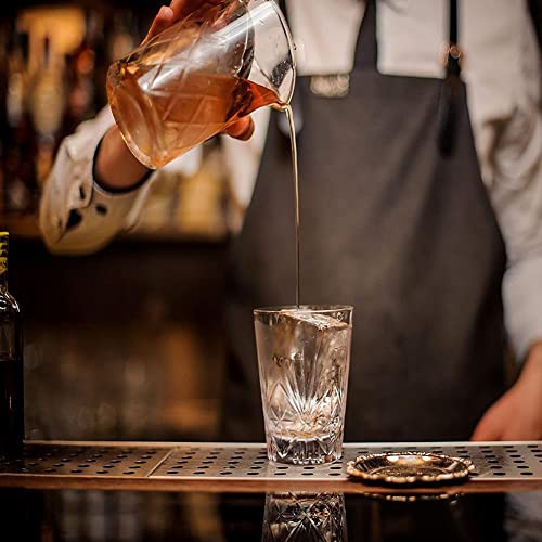 Cocktail Mixing Glass - Bar Mixing Pitcher for Stirring Drinks - 1/4-inch Thick Walls - 17-ounce, 2 Drink Capacity