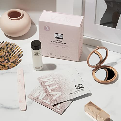 Erno Laszlo Vitality Treatment Mask, Pink Face Mask Peel, Hydrate and Illuminate, Mineral Powder Blend with Serum Lotion, 4 Pack of Masks (1.25 Fl Oz Each)