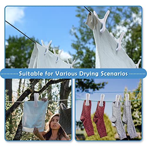 Clothes Pins Plastic Clips Clothespins, Beach Towel Clips Beach Chair Towel Clips,Heavy Duty Outdoor Clothes Pegs,Large Strong Clips Clamps,6 PCS(Blue)