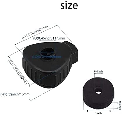6 Quick-fit Cymbals, Percussion Replacement Kitparts, Quick-fit Cymbal Nut, Suitable for Percussion Drum Kit Black (2 Cymbal Felts) (ZMJ 3 pack)