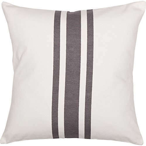 Piper Classics Silo Hill Charcoal Stripe Pillow Cover 18x18