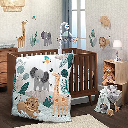 Lambs & Ivy Jungle Friends Musical Baby Crib Mobile Animals Soother Toy
