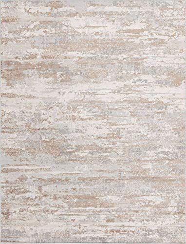 Rugs.com Caspian Collection Area Rug β 9' x 12' Beige Low-Pile Rug Perfect for Living Rooms, Large Dining Rooms, Open Floorplans