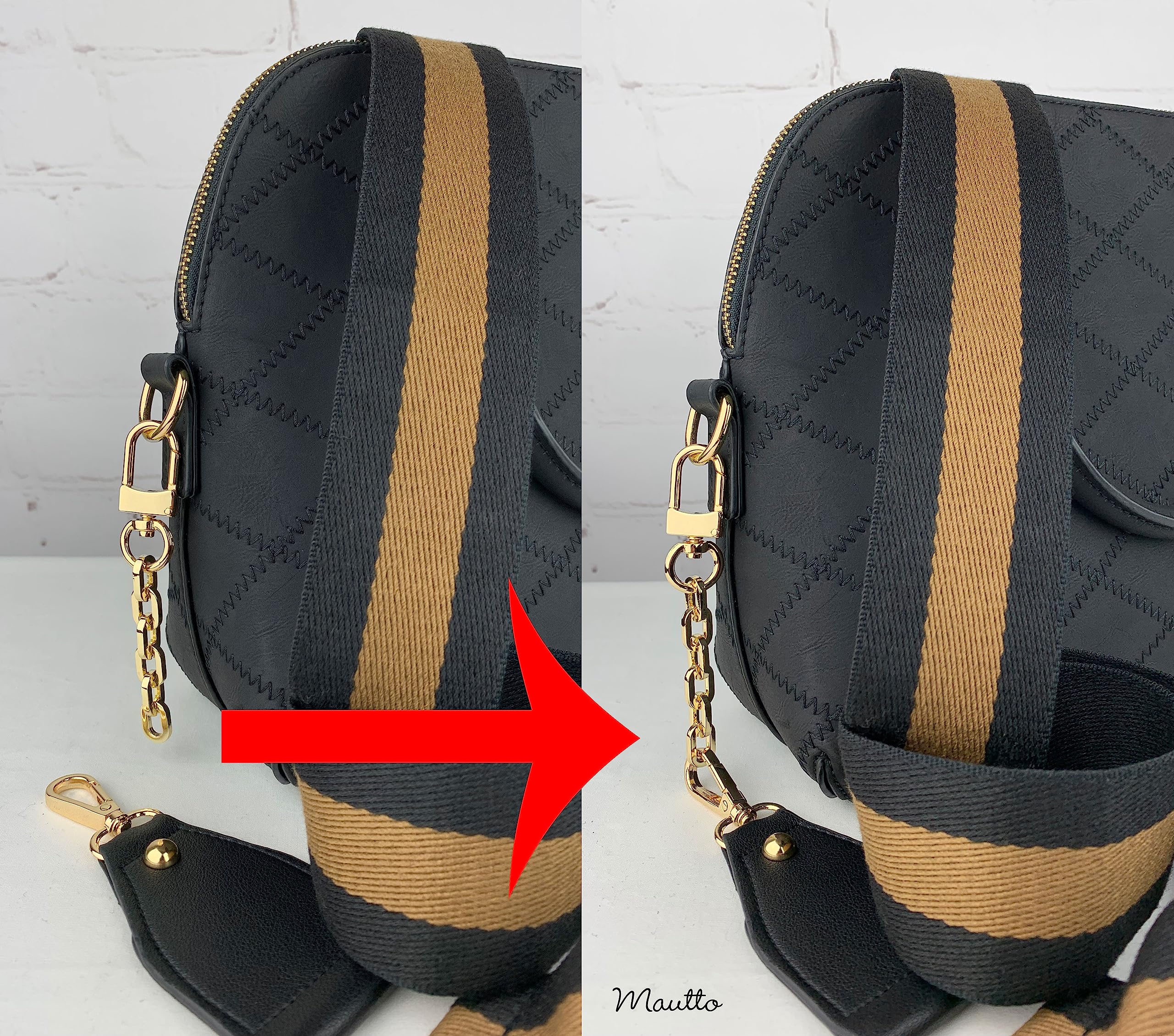 Chain Strap Extender Accessory for Louis Vuitton Bags & more (Medium) Gold