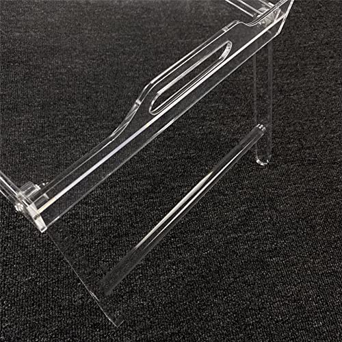 Clear Bed Table Tray with laptops and Phone Holder for Reading,Eating Breakfast in Bed Tray with Folding Legs