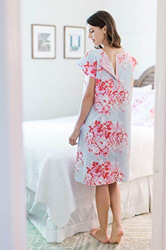 Gownies Designer Hospital Patient Gown, 100% Cotton, Hospital Stay (L/XL Size 10-16, Mae)
