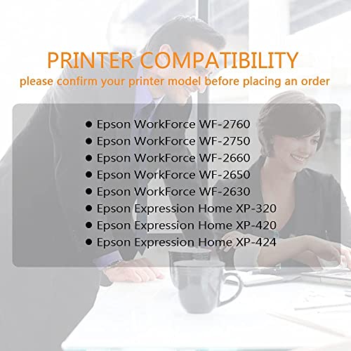 Run Star 3 Pack 220XL Black Remanufactured Ink Cartridge Replacement for Epson 220XL T220XL T220XL120 for Epson Workforce WF-2760 2750 2660 2650 2630 Expression Home XP-320 420 424 Printer (3 Black)