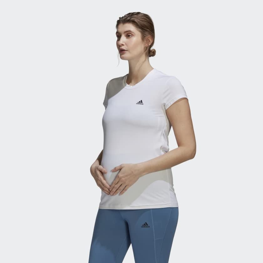 adidas Women's Designed 2 Move Sport T-Shirt, White/Black, Small