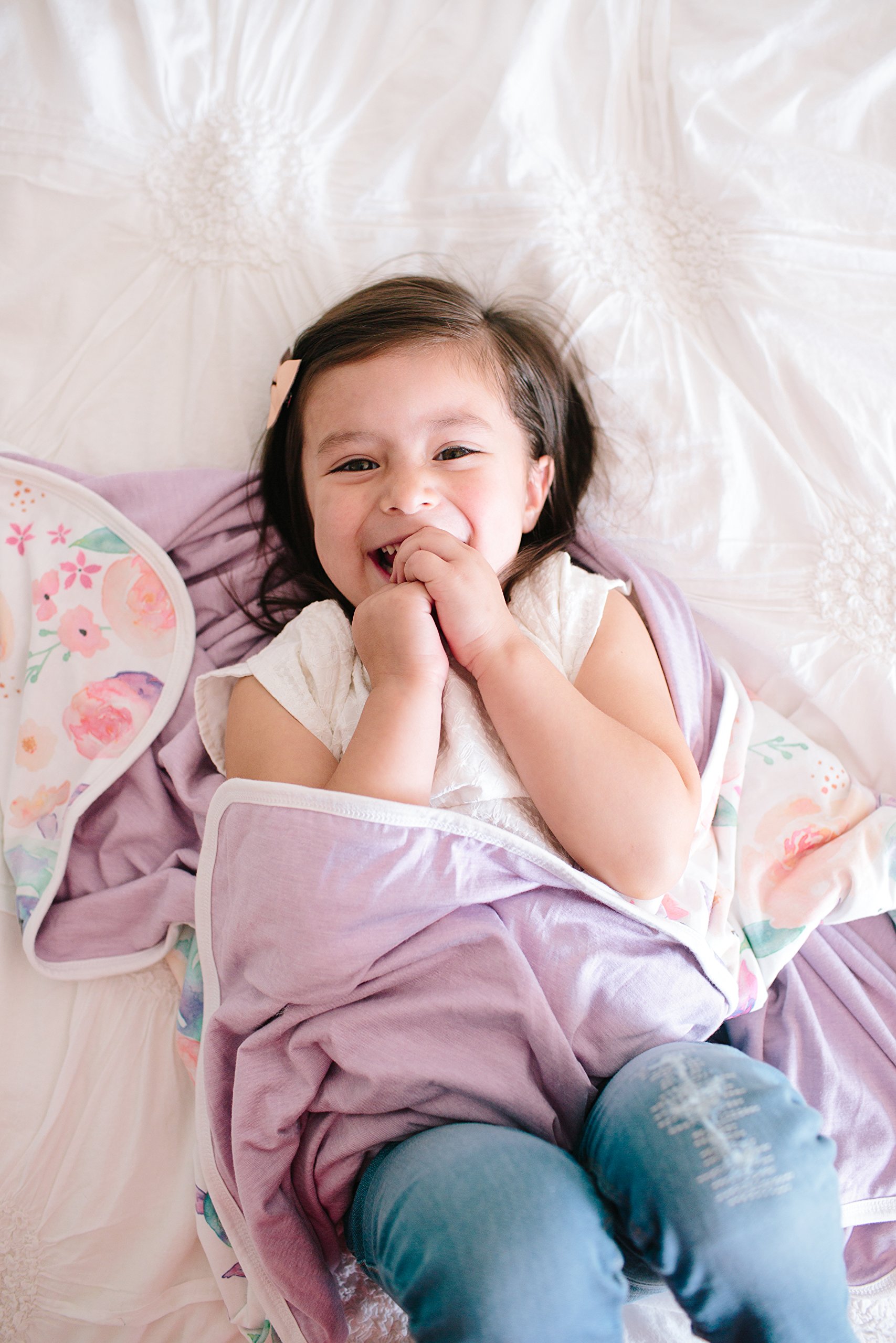 Copper Pearl Three-Layer Baby Blanket: Soft Quilts for Boys & Girls | Breathable, Cozy Toddler Blanket | Newborn Quilt | 46x46 Premium Polyester/Rayon Bloom