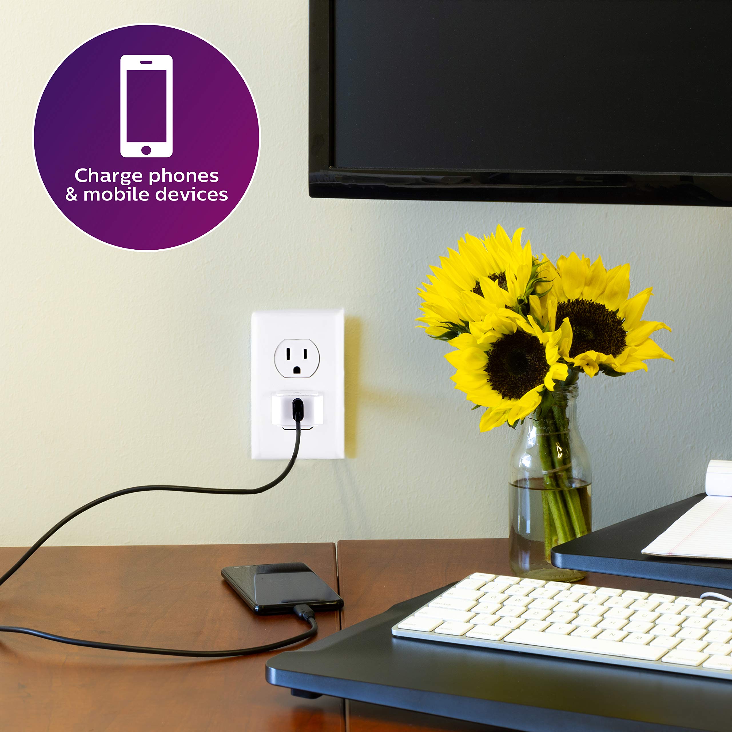 Philips iPhone USB A Wall Charger Block, 5W USB A Charger, Single Port USB A Charging Block for iPhone 14 Series, 13 Series, 12 Series, AirPod Pro, Power Adapter Cube, USB Charger Block, DLP2409/37