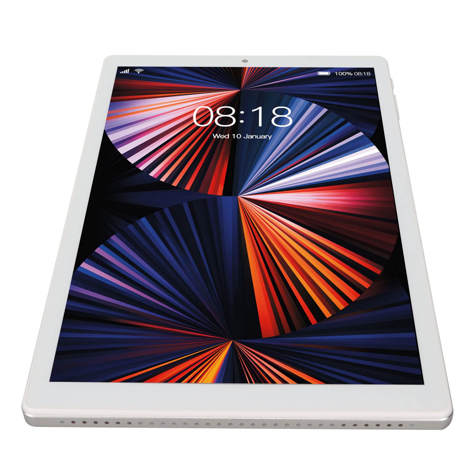 ASHATA 10in Android Tablet, 2GHz Octa Core CPU 4GB RAM 64GB ROM 128G Expansion, 5G Dual Band Dual SIM Tablet with IPS Screen, Capacitive Screen 5 Point Touch, Front 2MP and Rear 5MP(Silver)