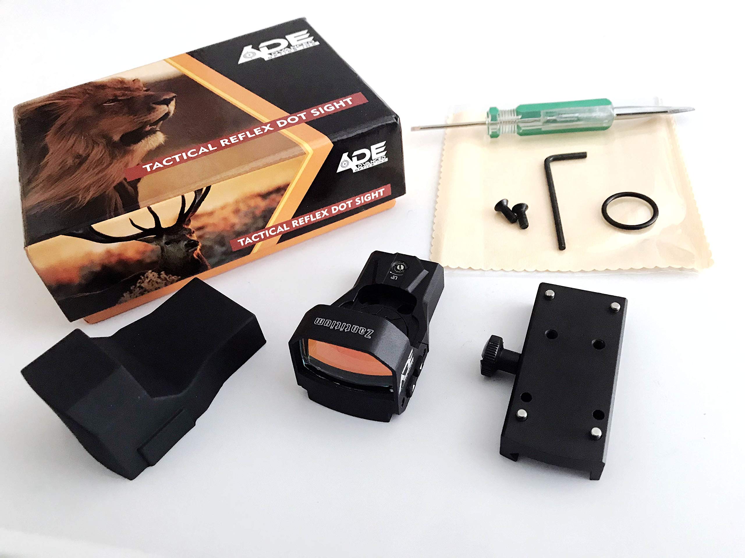 Ade Advanced Optics Zantitium RD3-015 Red Dot Reflex Sight + Optic Mounting Plate for Sig Sauer P320 M17, M18 Pistol