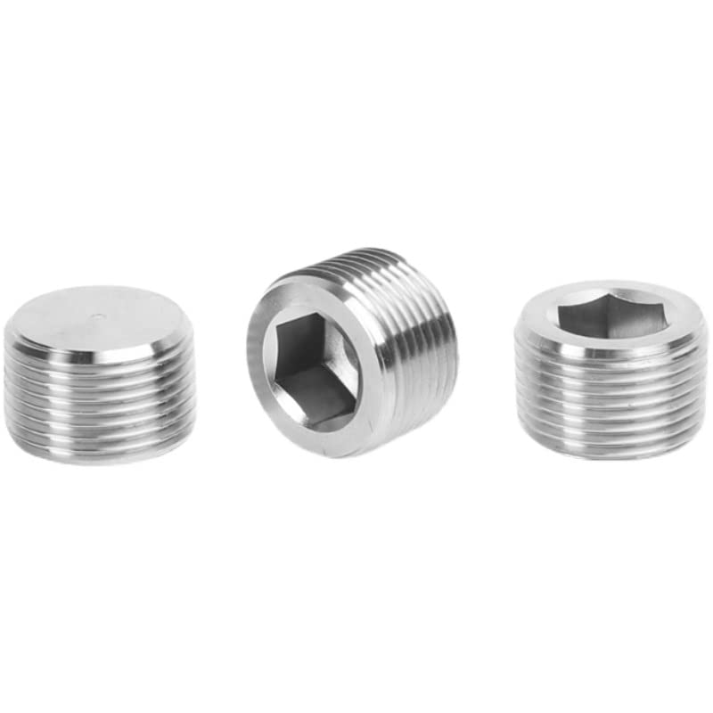Aurorad 1pc Metric Male Thread 304 Stainless Steel Hex Socket End Cap Inner Hexagon Plug Oil Water Pipe Fitting (Size : M12 x 1.5)