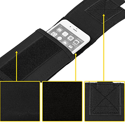 IronSeals Tactical Molle Phone Cover Case, Heavy Duty Loop Belt Holster Pouch with Flag Patch for iPhone 14 Plus/14 Pro Max/14 Pro/13 Pro Max/13 Pro/13/12 Pro Max/11 Pro Max/Xs Max