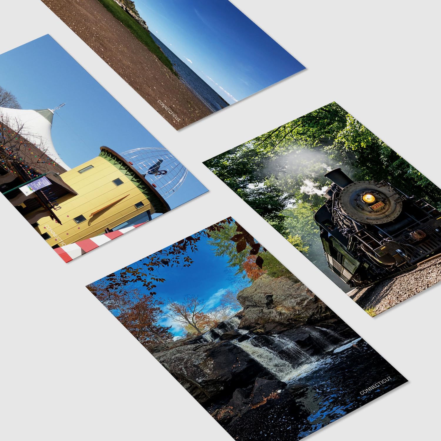 Dear Mapper Vintage United States Connecticut Landscape Postcards Pack 20pc/Set Postcards from Around the World Greeting Cards for Business World Travel Postcard for Mailing Decor Gift