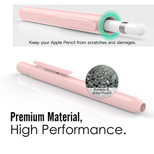 MoKo Holder Case for i-Pencil, Retractable Tip Cap for New iPad 10.2 2019/iPad Air (3rd Generation) 10.5" 2019/iPad Mini (5th Generation) 7.9" 2019 i-Pencil(Only for i-Pencil 1st - Pink
