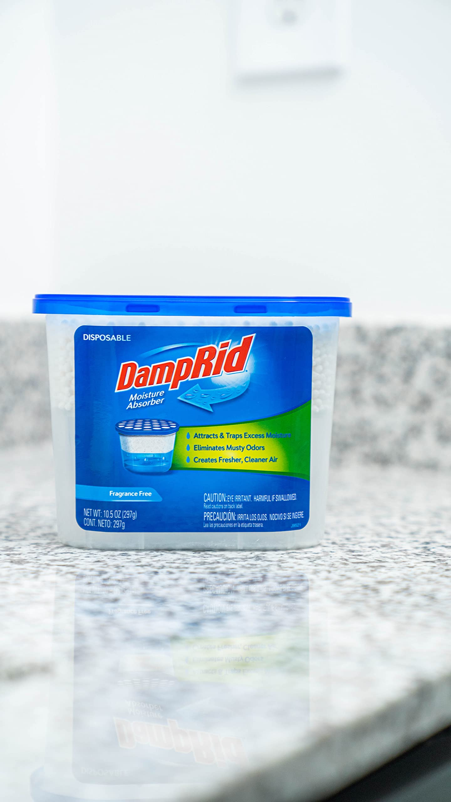 DampRid Fresh Scent Disposable Moisture Absorber, 10.5 oz., 3 Pack – Attracts & Traps Excess Moisture, Eliminates Musty Odors, Creates Fresher, Cleaner Air, White